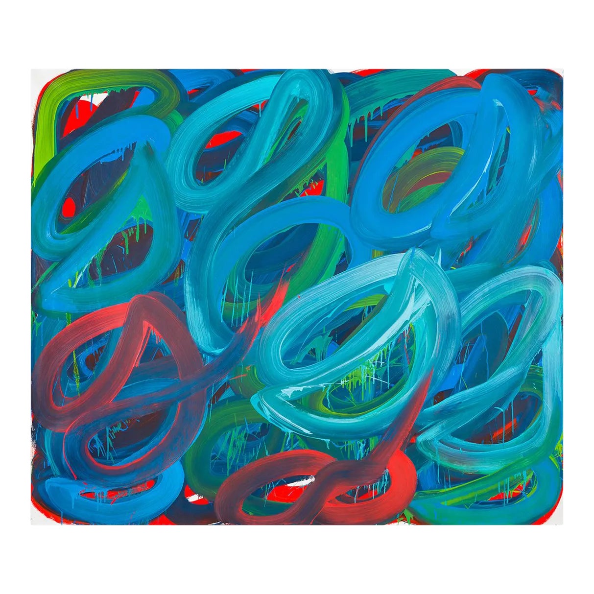 Contemporary Abstract Oil on Canvas Painting "Swirl No.4" by Leon ...