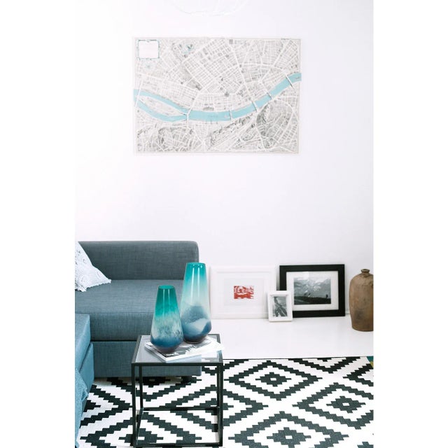 Large Teal Blue Vase | Chairish