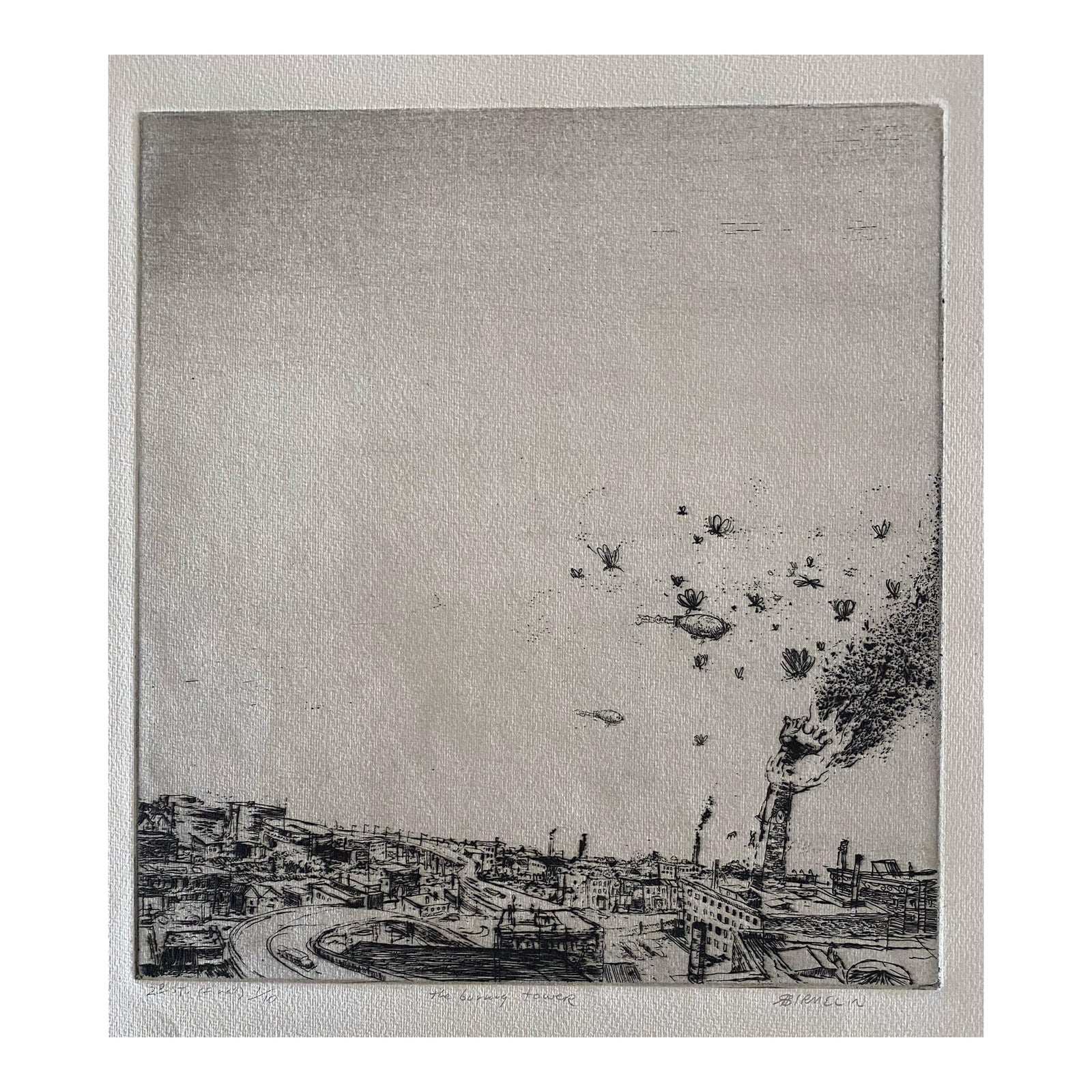 Robert A. BirmelinThe Burning Tower, American Modernist Abstract ...