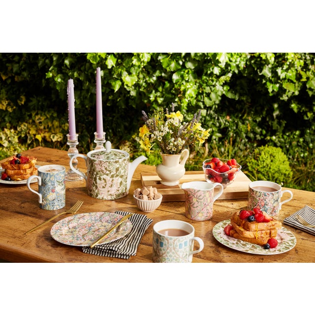 Spode Morris & Co Honeysuckle Teapot & Assorted Mug Set | Chairish