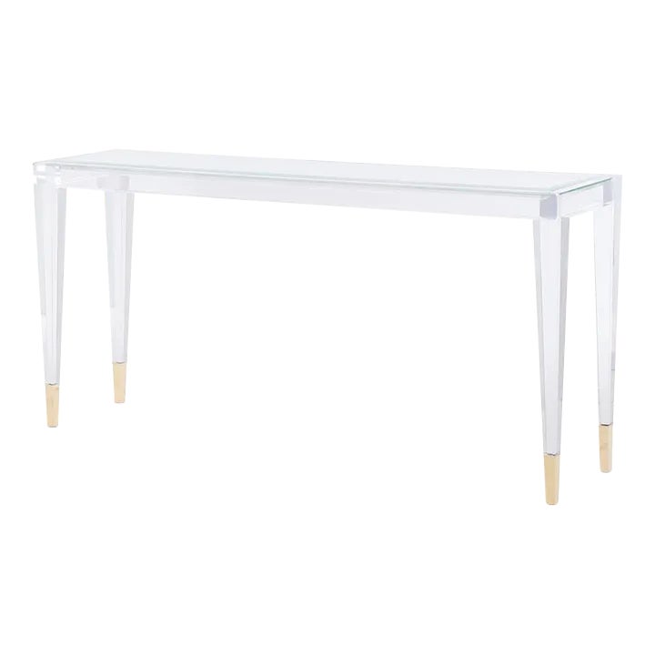 Mid Century Acrylic Console Table | Chairish