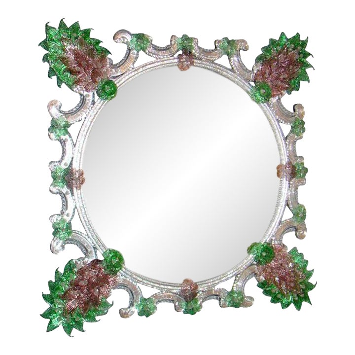 Fratelli Barbini - Green Venetian Mirror | Chairish