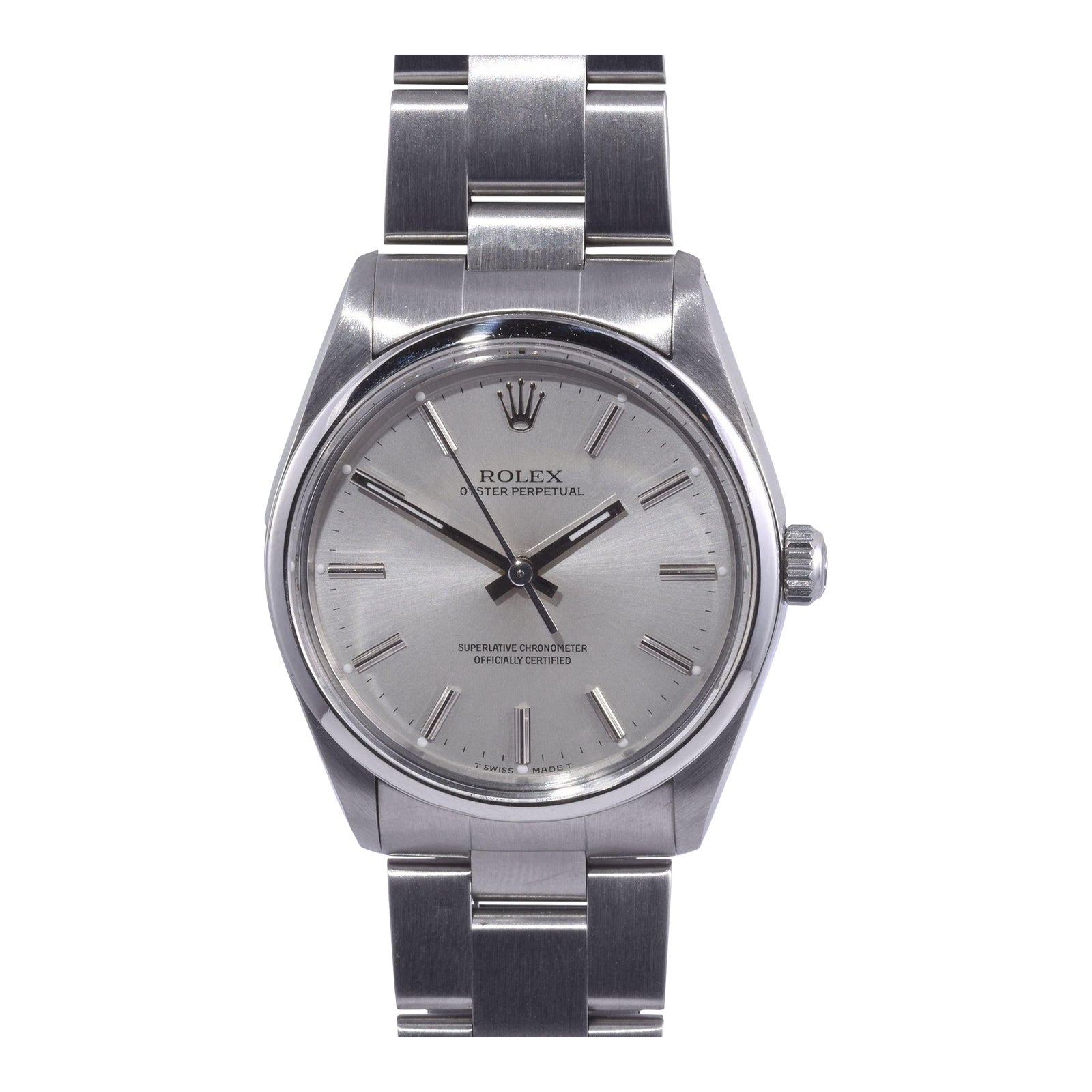 Rolex Oyster Perpetual Steel Wrist Watch Custom Serviced by Rolex ...