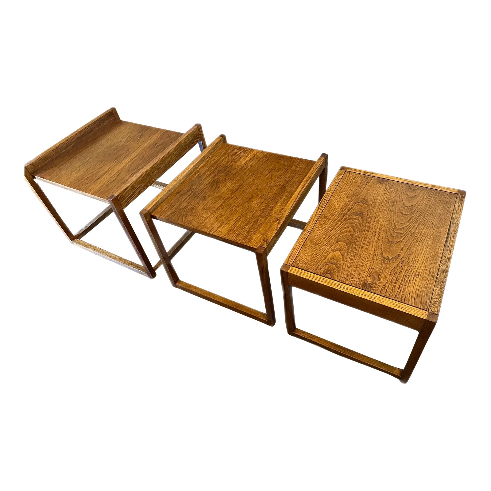 1950s Mid Century Cube Nesting Tables, Set of 3. | Chairish