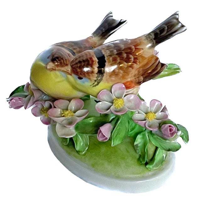 Vintage Porcelain Herend Wild Birds Figurine | Chairish