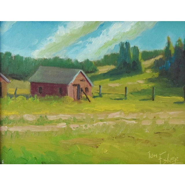 Country Farmhouse Impressionist Barn Landscape Oil Painting Including ...