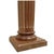 John Saladino Fluted Mahogany Column Lamp | Chairish