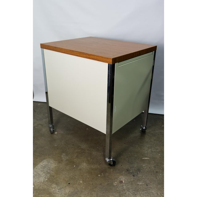 1970s Modern Steelcase Rolling Typewriter Utility Cart or Small Desk ...