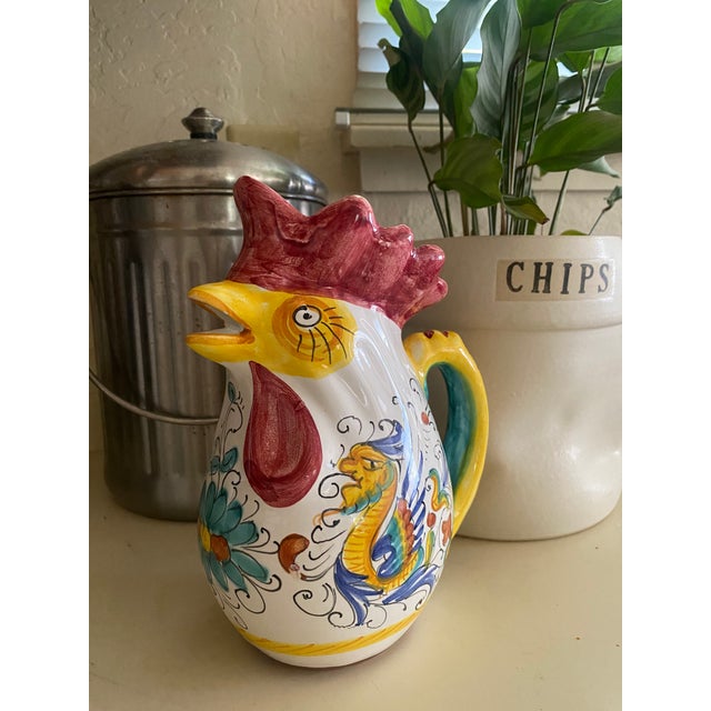 Williams Sonoma Italian Rooster Pitcher | Chairish