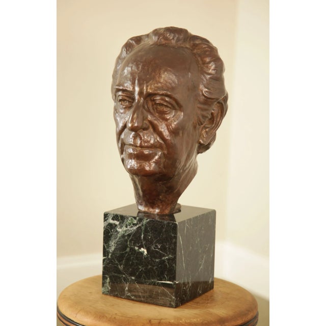 Lawrence Ludtke 1980's Bronze Bust Portrait | Chairish