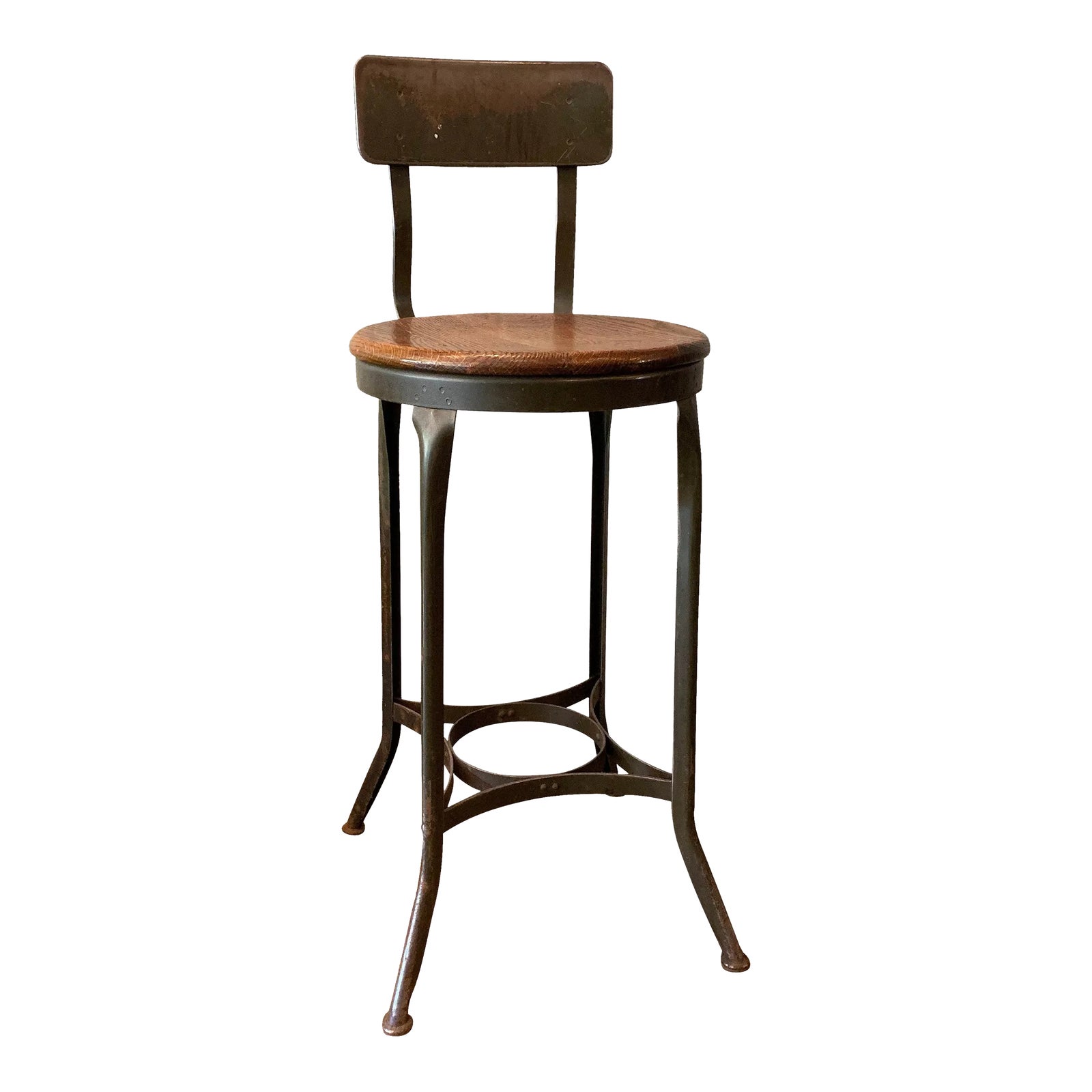 Mid 20th Century Tall Industrial Shop Stool by Toledo Metal Furniture ...