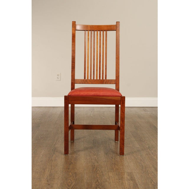 Stickley Mission Collection Set of Four Cherry Spindle Dining Chairs ...