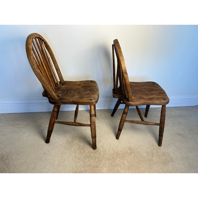 Early 19th Century Antique Hoop Back Windsor Chairs - a Pair | Chairish