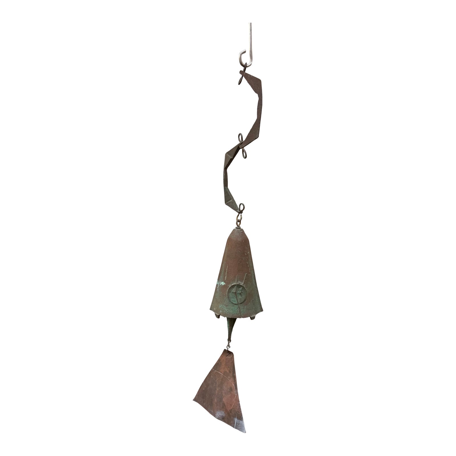 1960s Paolo Soleri Bronze Wind Bell Chime Verdigris Patina Brutalist ...