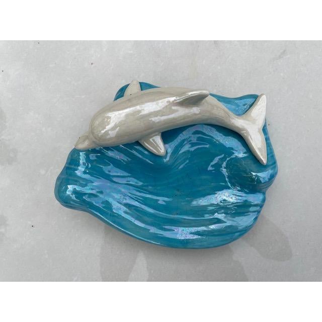 Vintage Late 20th Century Dolphin Ceramic Catchall or Cigar Ashtray ...