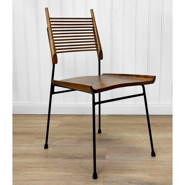 Mid-Century Paul McCobb Sculptural Maple & Iron Shovel Chair | Chairish