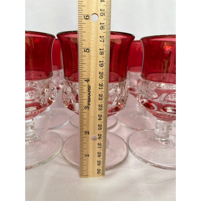 1950s Kings Crown Ruby Red Wine Glasses by Tiffin Franciscan - Set of 8 ...