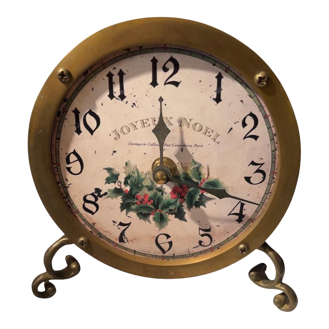 Timeworks Clock Vintage Winter Berry Ball Watch Tabletop Mantel or Desk ...