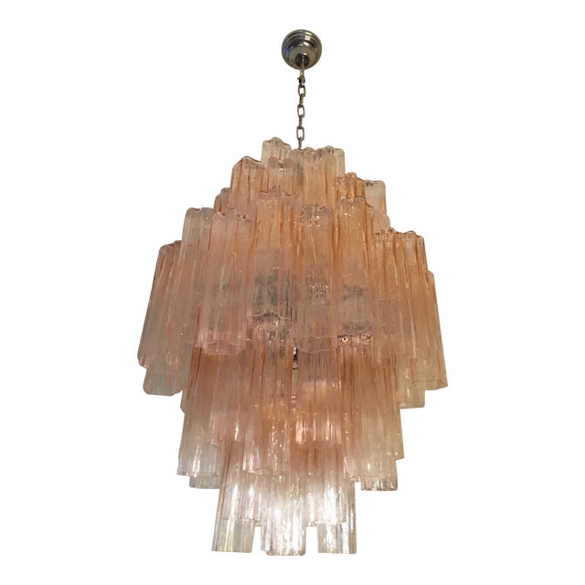Italian Double Sputnik Murano Glass "Tronchi" Chandelier | Chairish