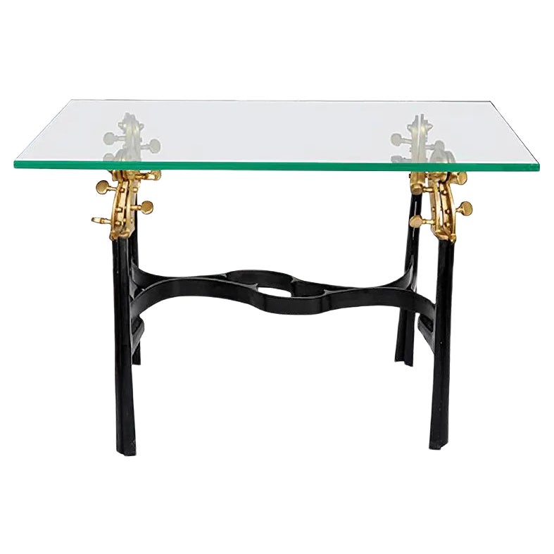 Vintage Sculptural Bronze Console Table by Enzo Missoni | Chairish