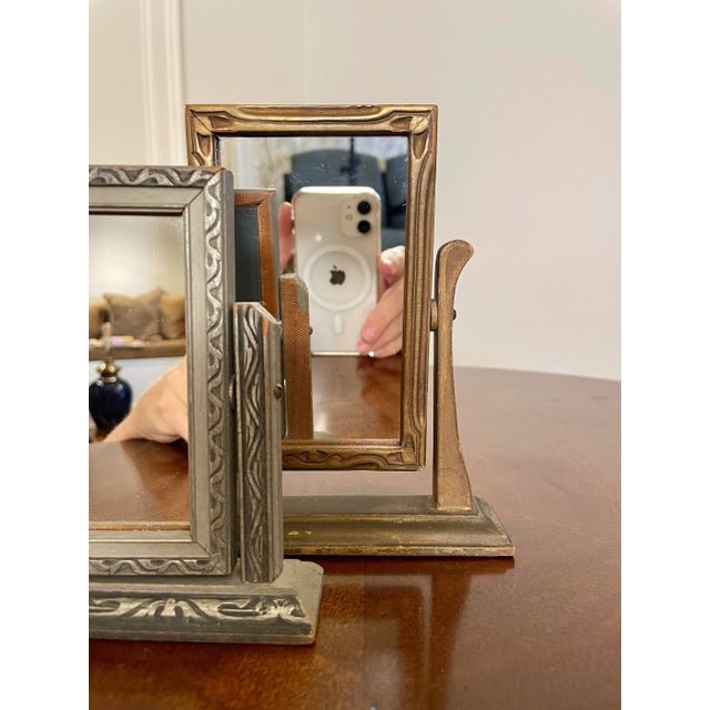 Antique 1920's Art Deco Standing Mirrors, a Pair | Chairish