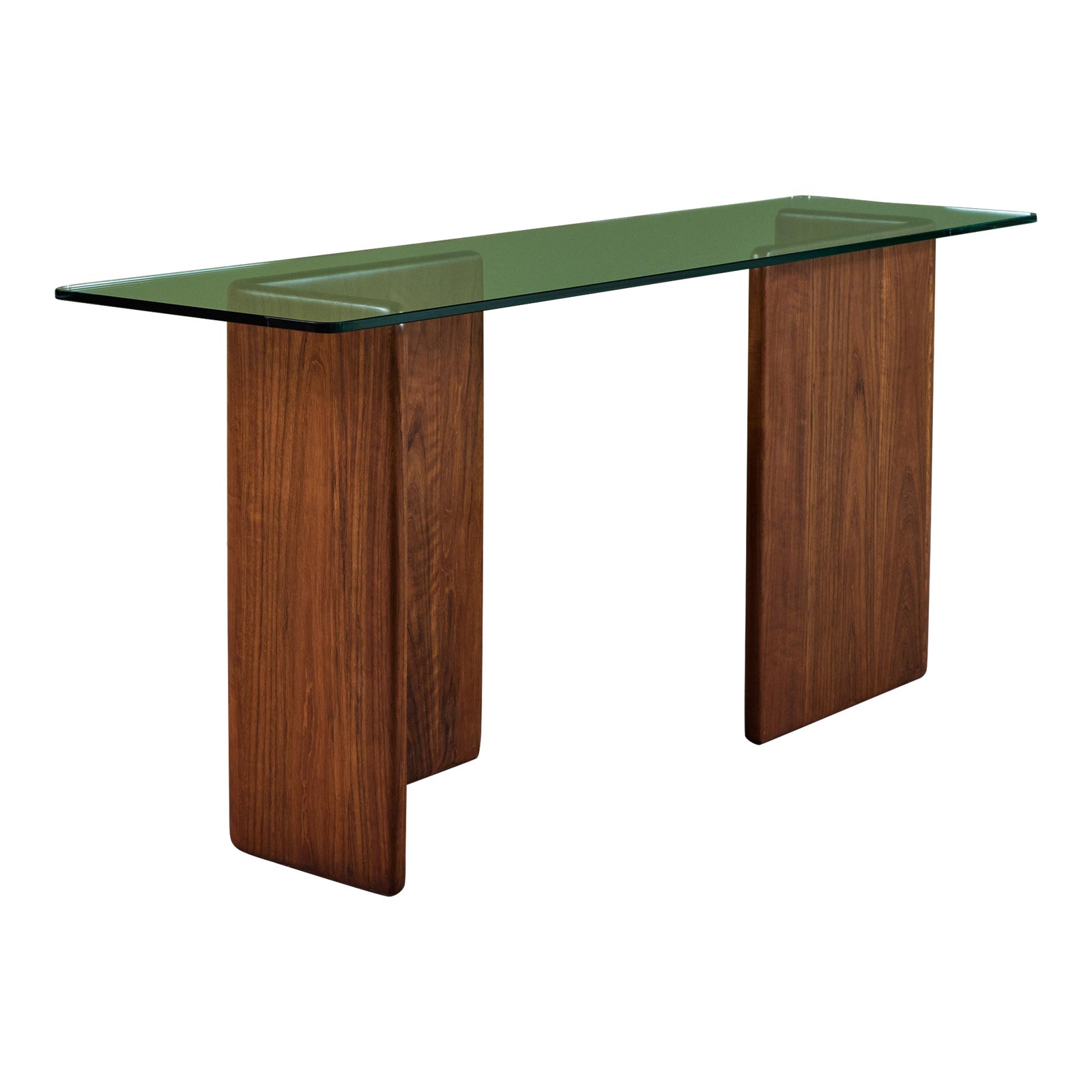 Gerald McCabe Shedua and Glass Console | Chairish