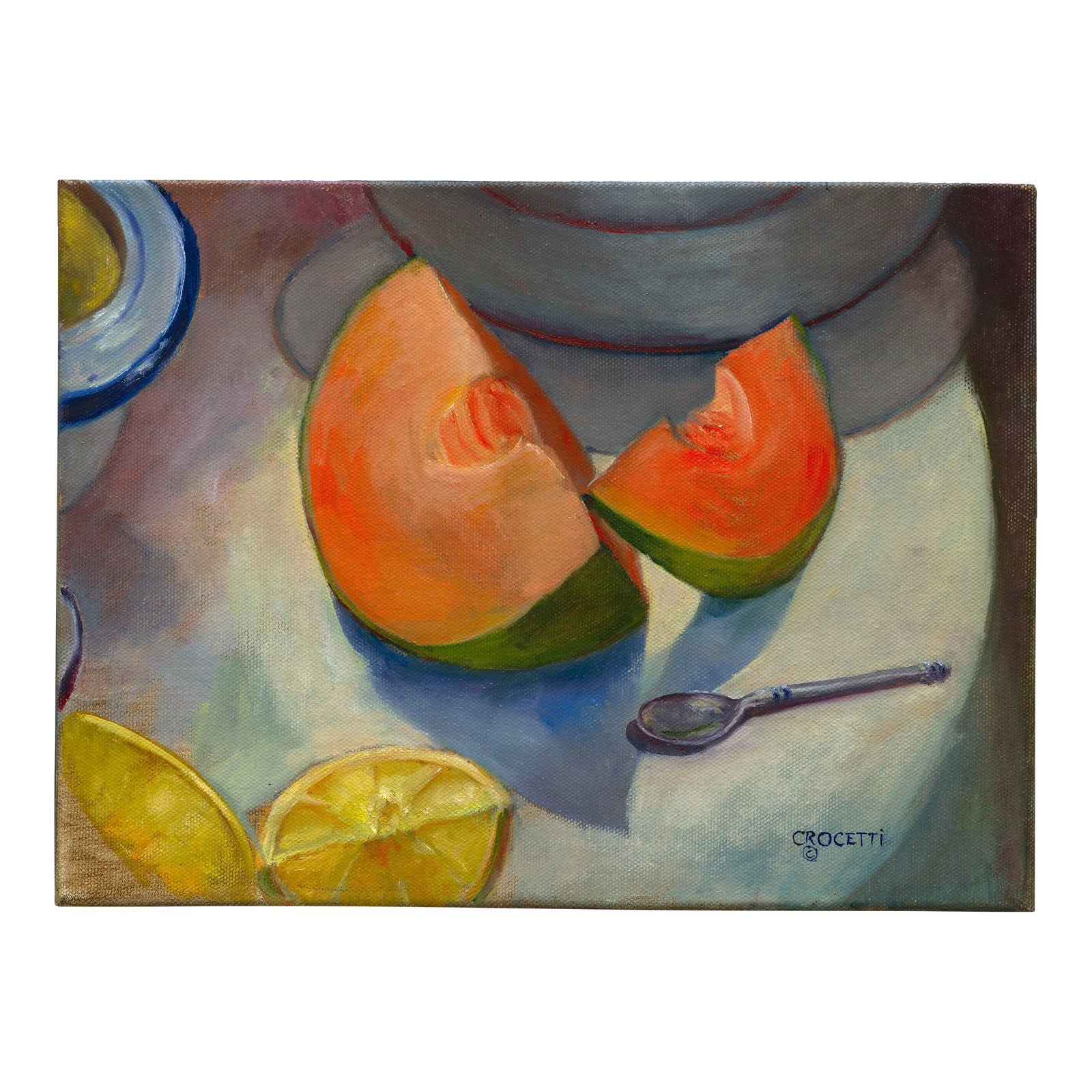 “Still-Life of Melon and Lemons” Giclee Print of an Oil Painting by ...