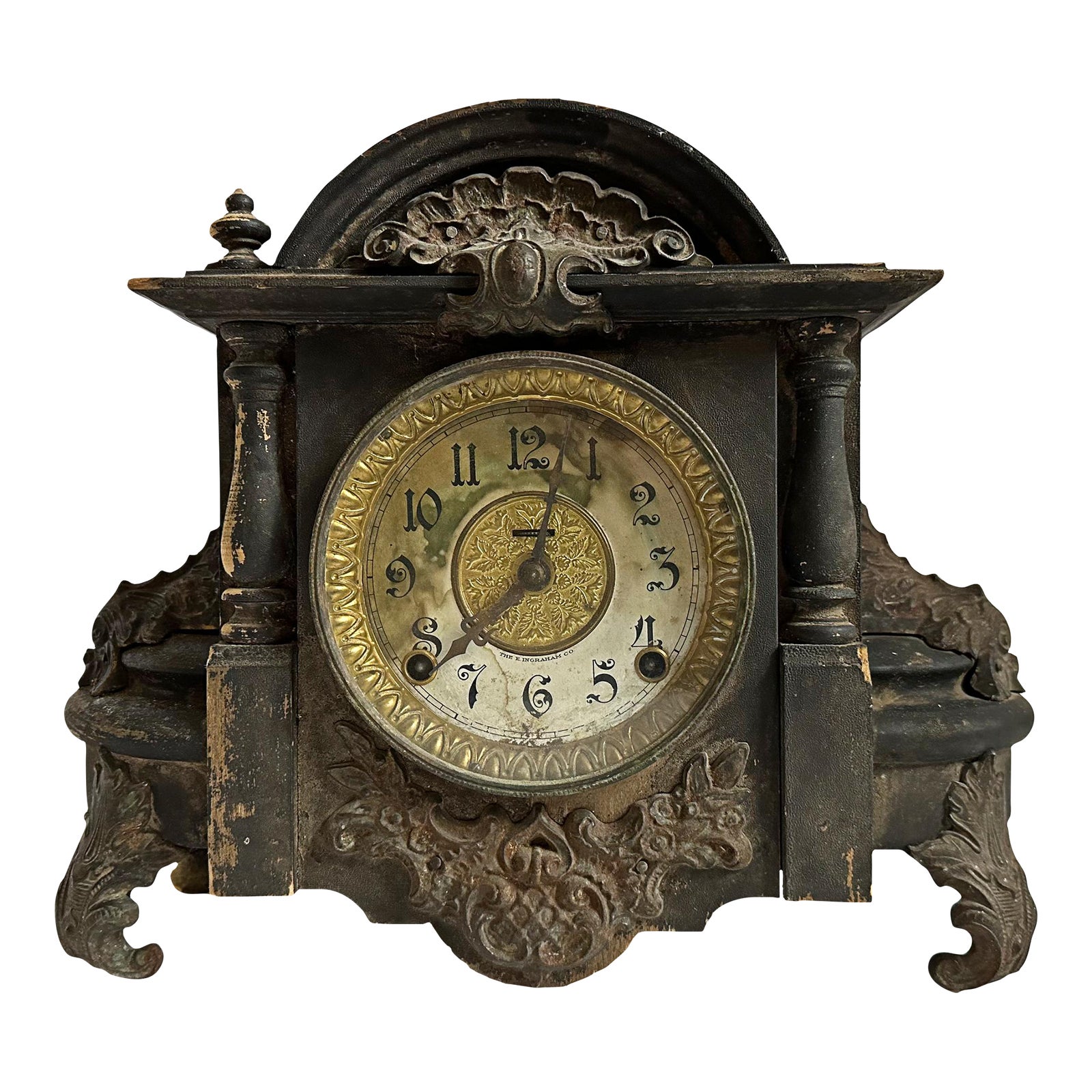 Early 1900s Antique Mantle Clock, the E. Ingraham Company, Victorian ...