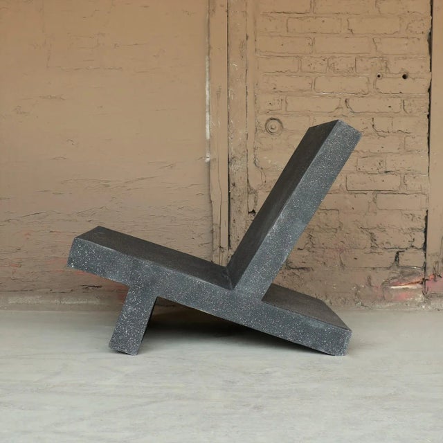 Cast Resin 'Wavebreaker' Chair, Coal Stone Finish by Zachary A. Design ...