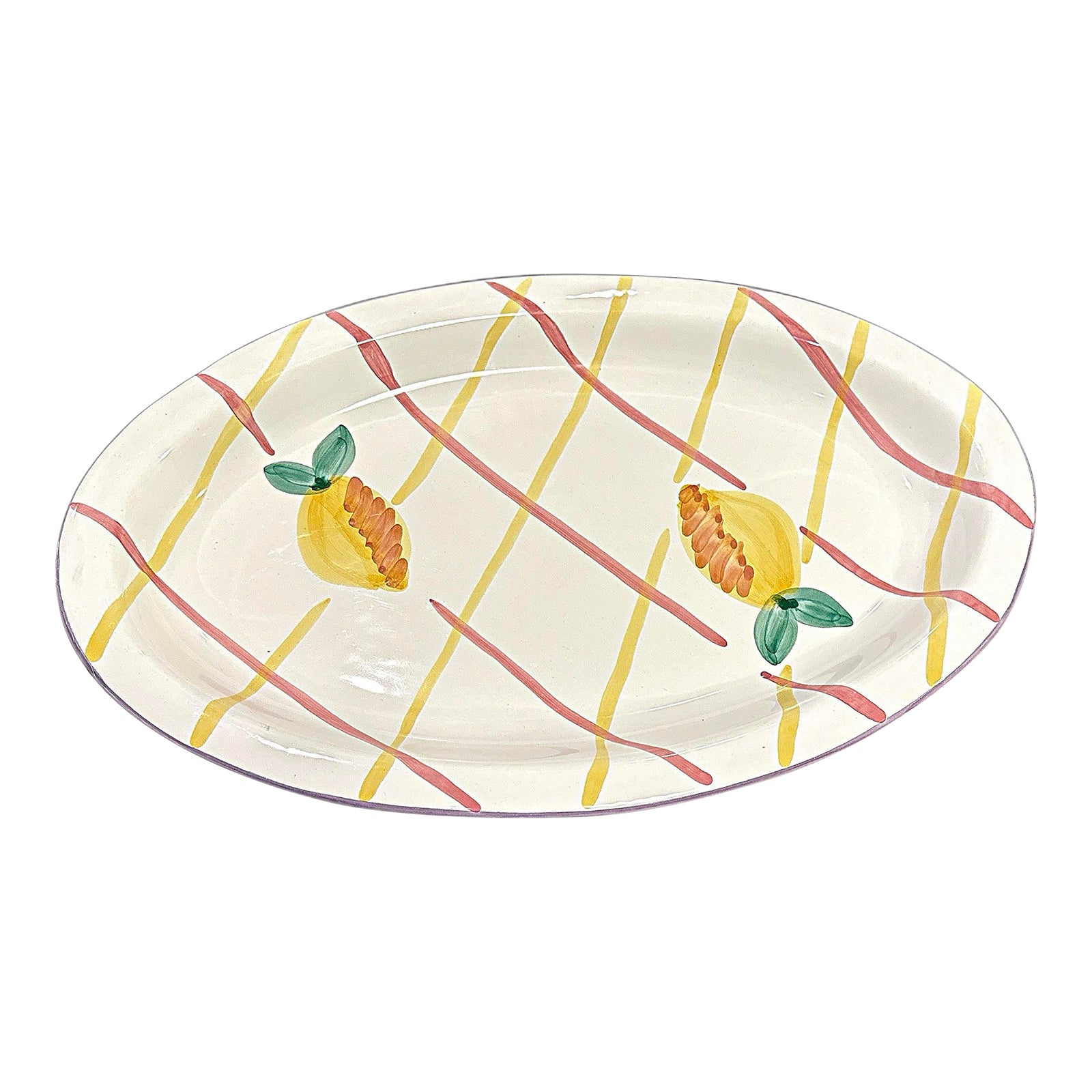 Vintage Ceramic Platter by Pottery Barn | Chairish