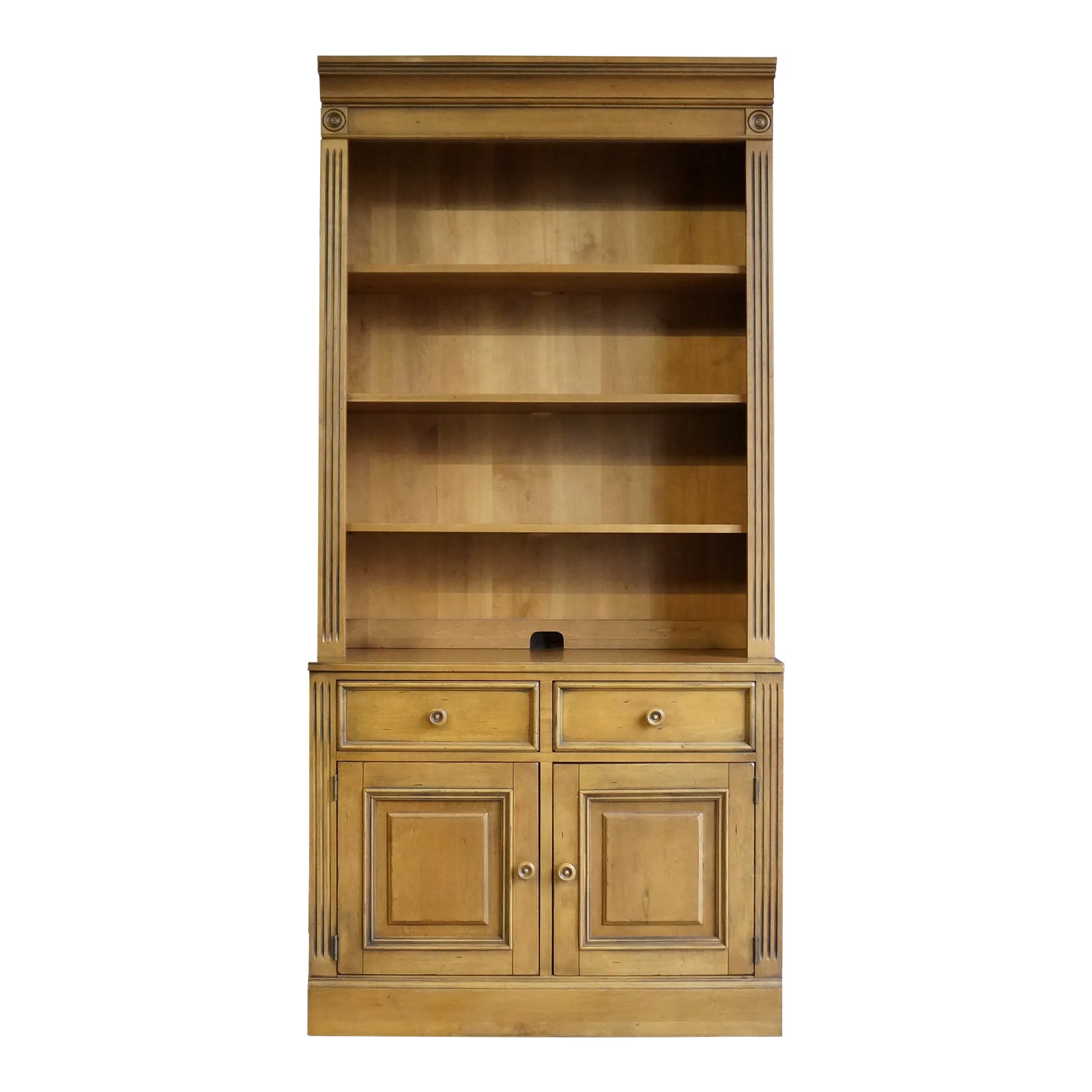 Ethan Allen New Country Bookcase Cabinet | Chairish