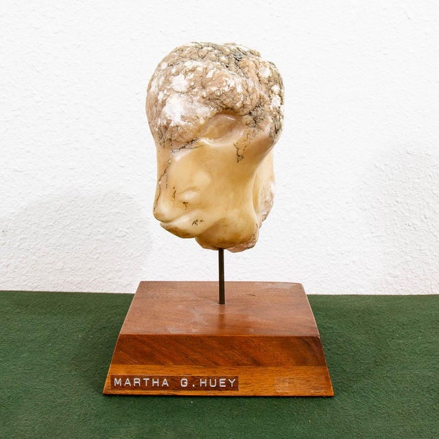 Mid Century Modern Stone Sculpture Ram Martha G Huey Aries Statue ...