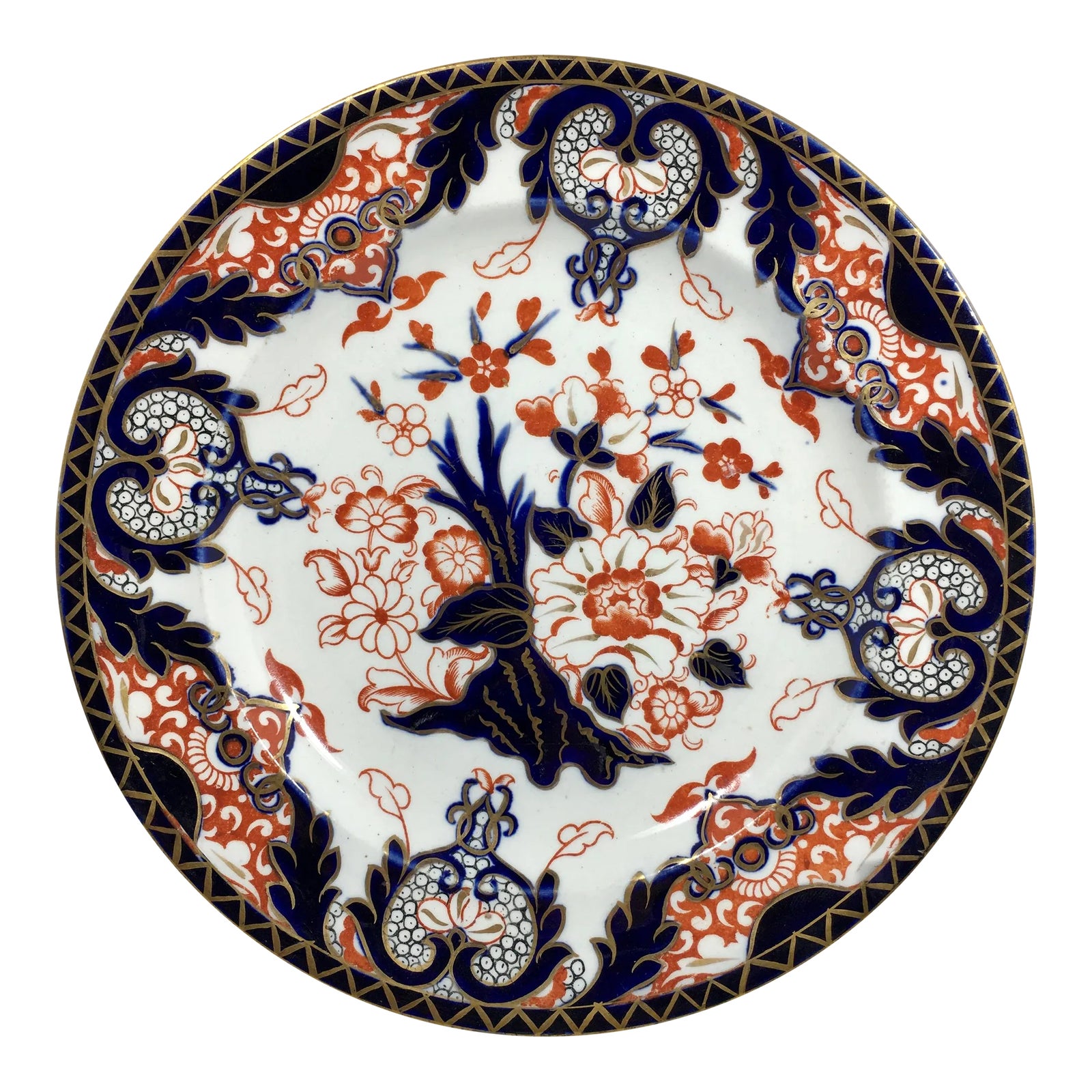 Derby 9" "Kings" Pattern Imari Plate | Chairish
