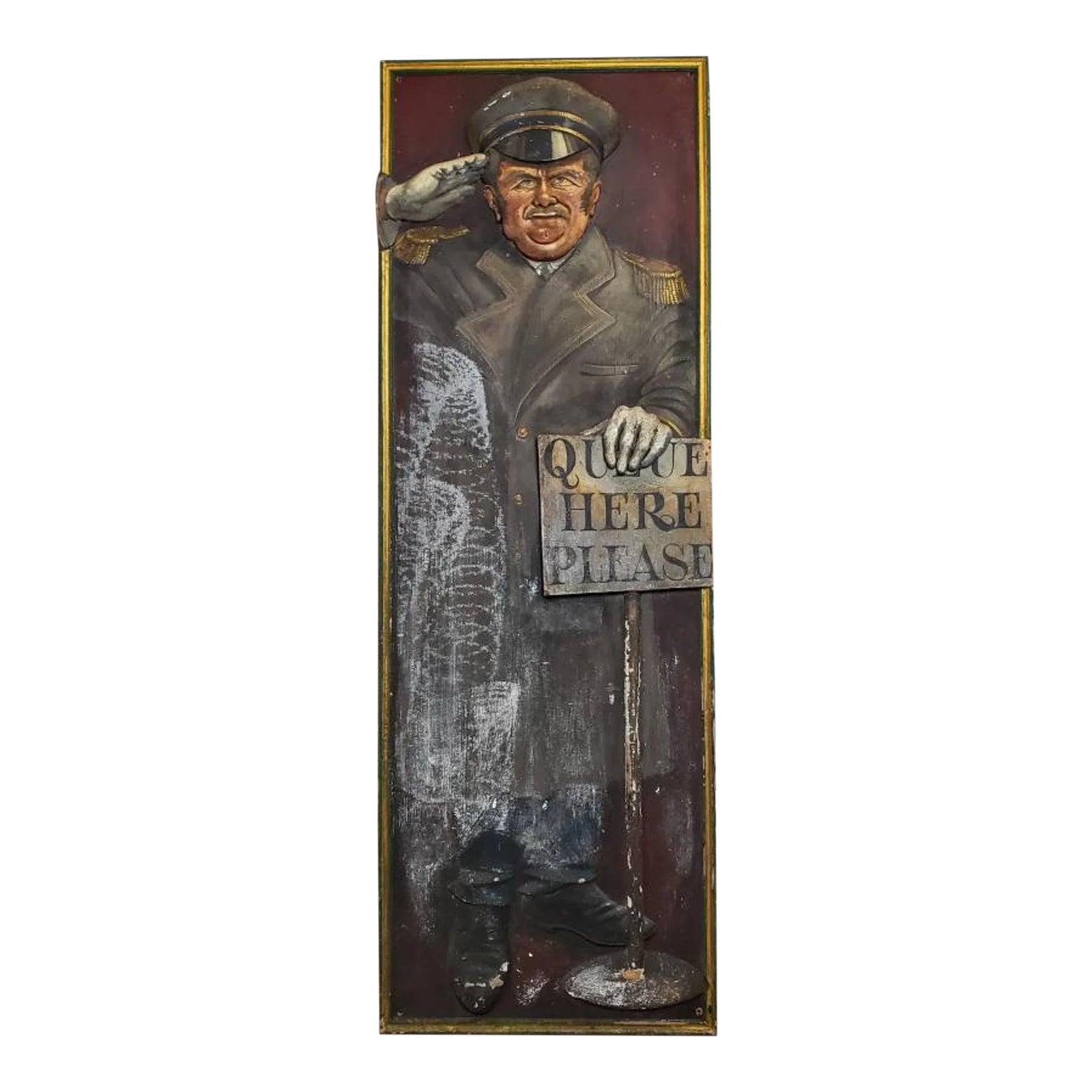 Life-Size Art Deco Movie Theater Relief Carved Polychrome Painted ...