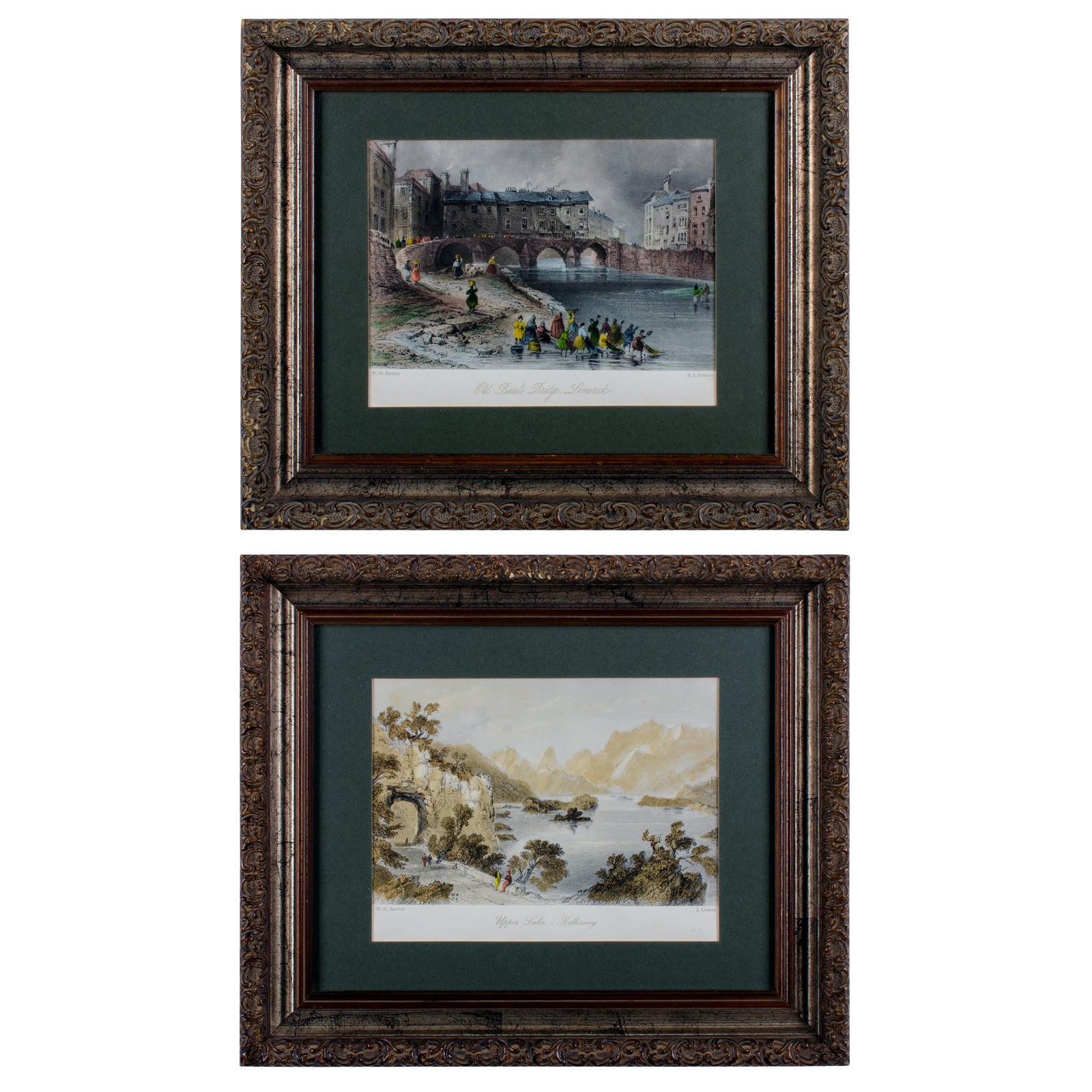 1840's Irish Prints of Killarney and Limerick- a Pair | Chairish