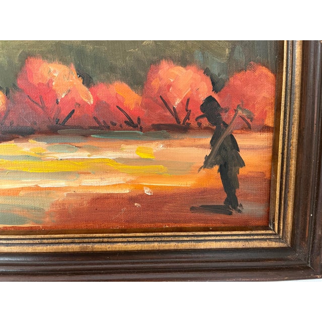 1960s Autumn Fields Oil Painting | Chairish
