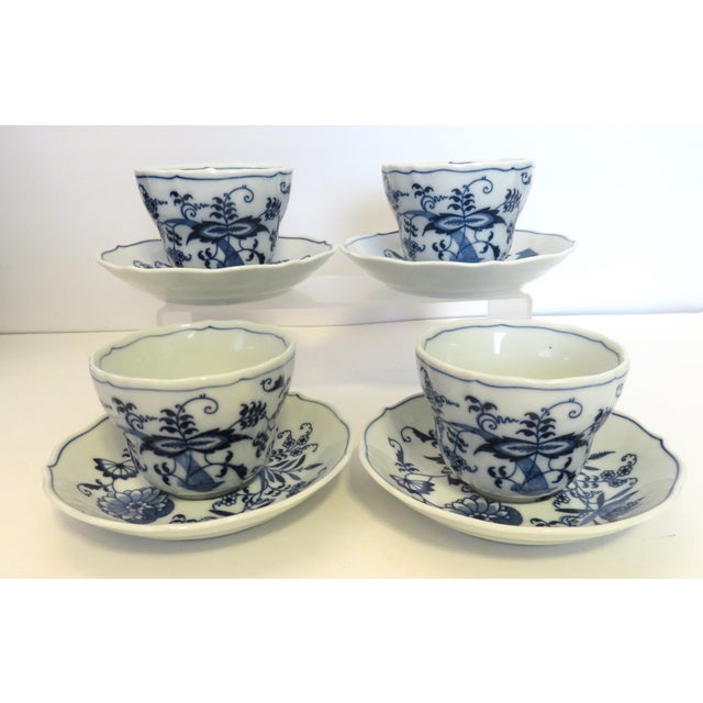 Vintage 1970s Blue Danube Japan Tea Set Including 4 Cups, 4 Saucers ...