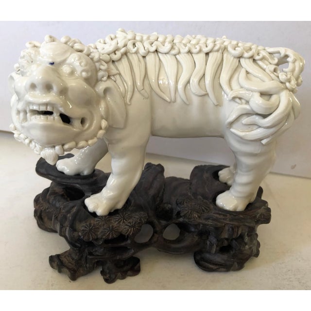 Mythical Fu Lion Pair on Stands | Chairish