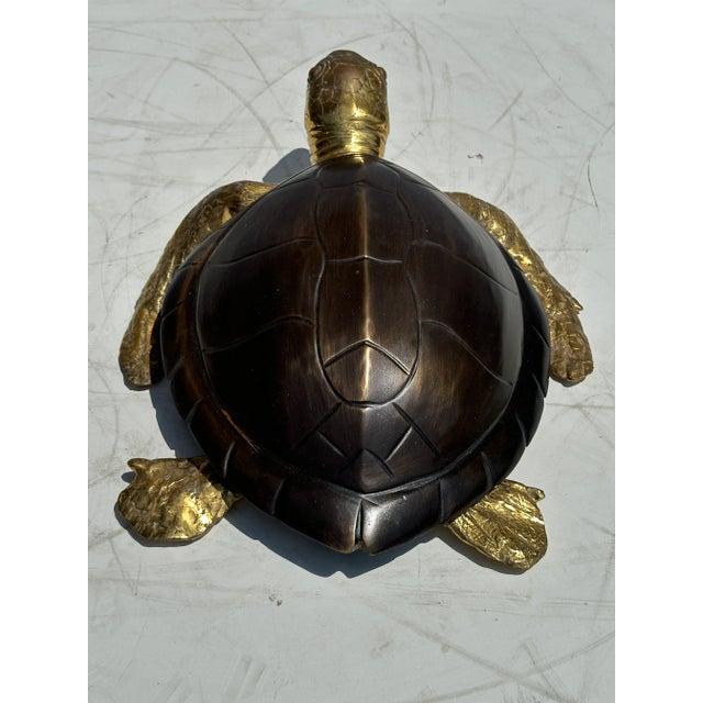 1970s Brass Hawksbill Sea Turtle Box | Chairish