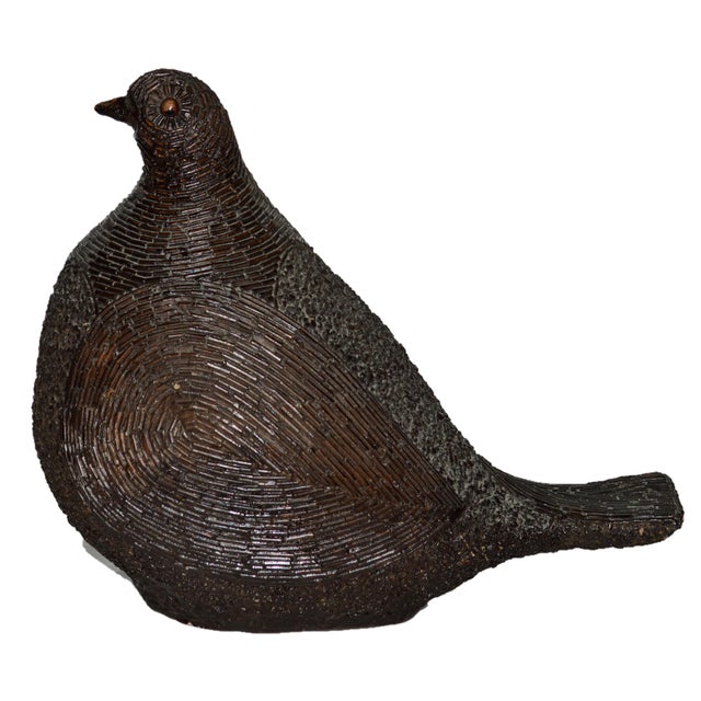 1980s Austin Products Brown Quail Pigeon Bird Sculpture | Chairish