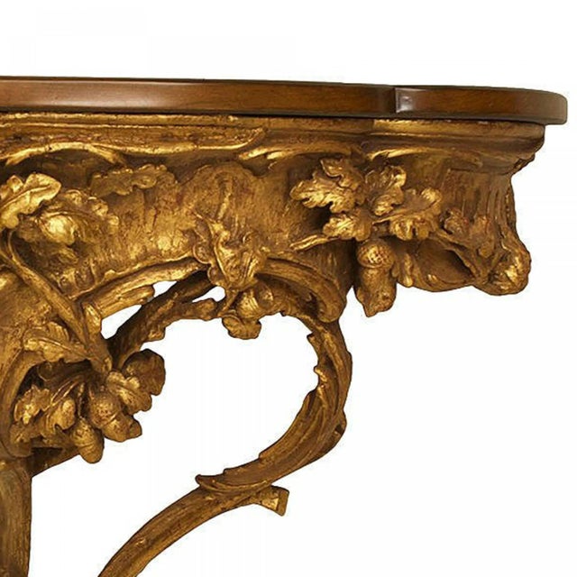 Italian Rococo Gilt Wood Console Table | Chairish