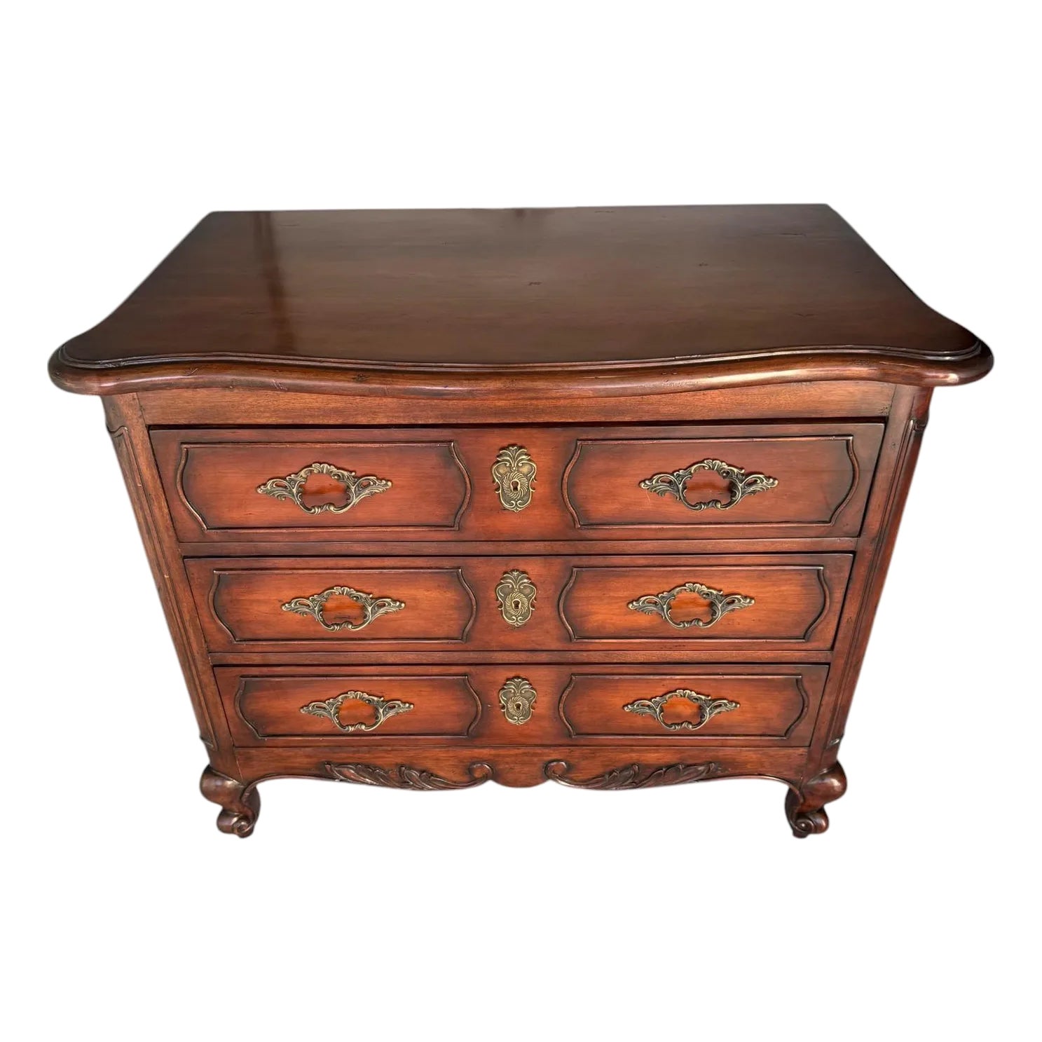 Jonathan Charles Attributed Three Drawer Chest | Chairish