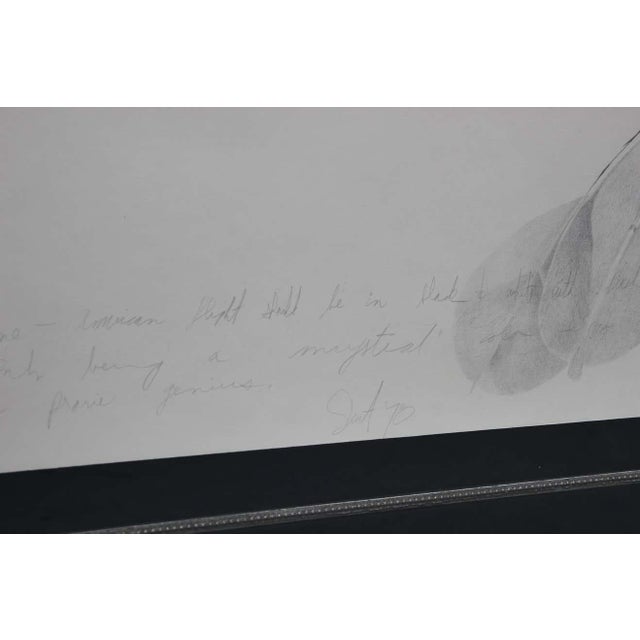 1978 Realist Pencil Drawing of a Man Using an Vintage Flying ...