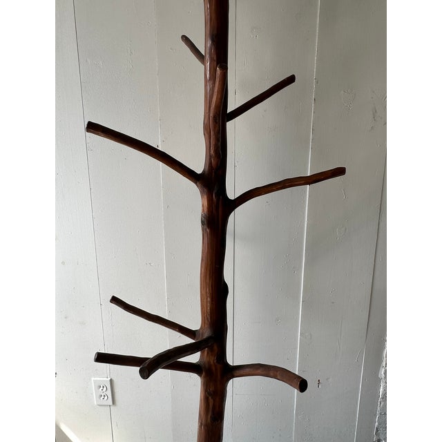 Coat & Hat Stand in Natural Tree Form on 3 Legs | Chairish