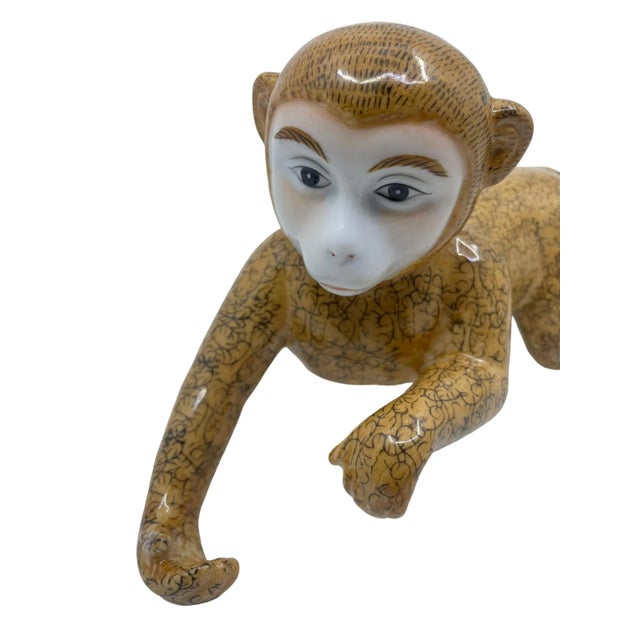 Vintage Palm Beach Style Ceramic Monkey | Chairish