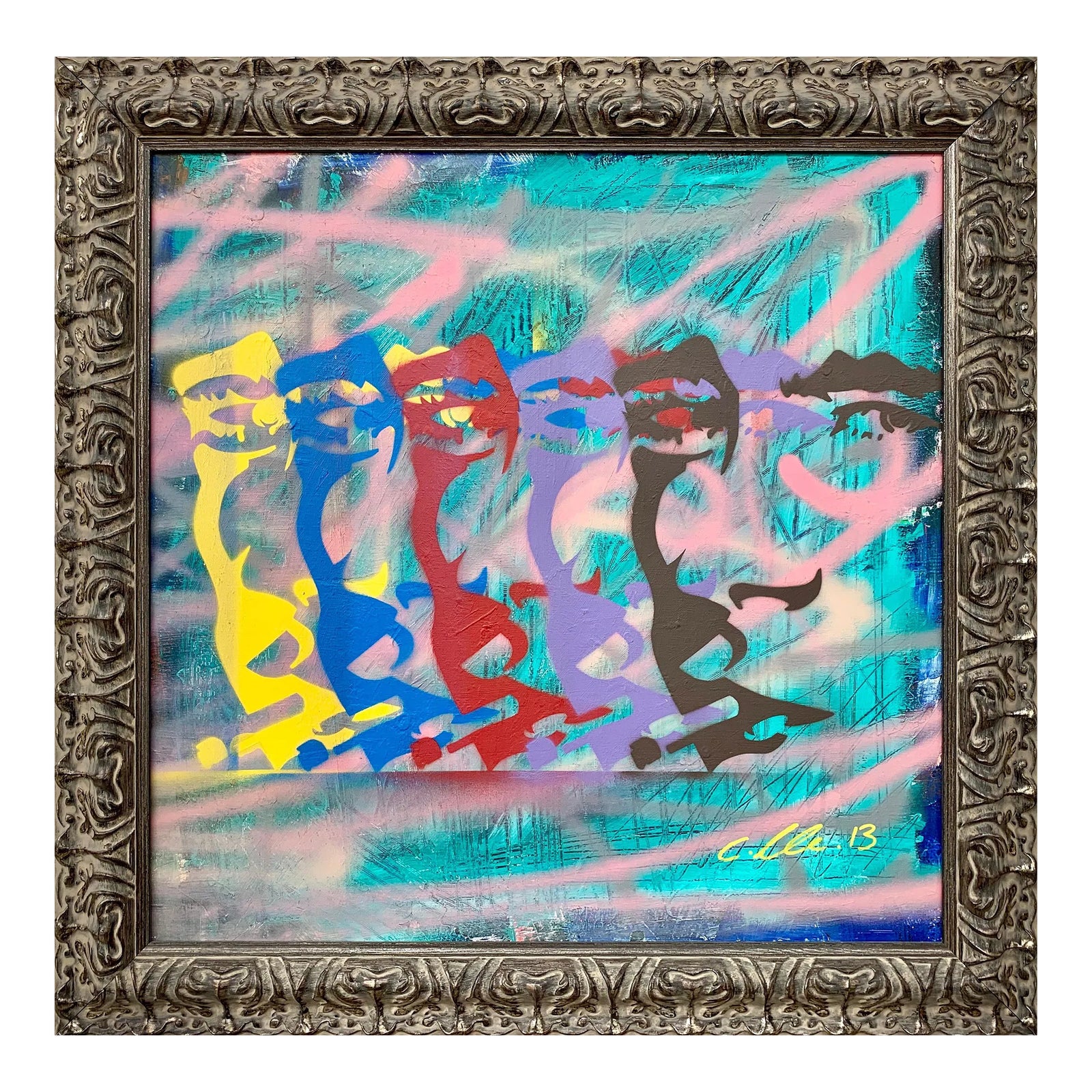 Chris Pegg, James Dean Smoking Cigarette Portrait Pop Art by British Urban Graffiti Artist, 2013 ...