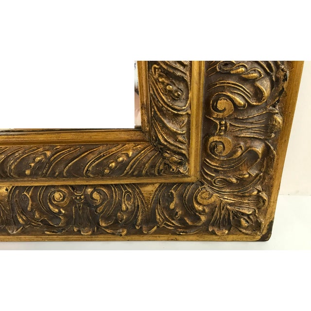 Vintage Gold Gesso Framed Mirror | Chairish