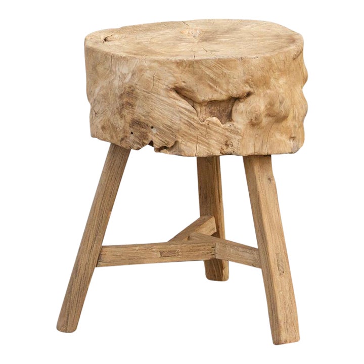 Primitive Natural Stump Round Table | Chairish