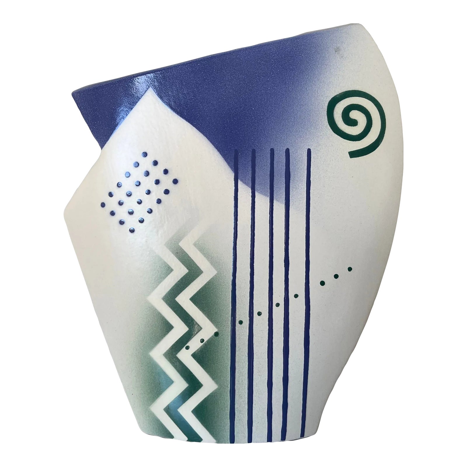 John Bergen Postmodern Ceramic Vase | Chairish