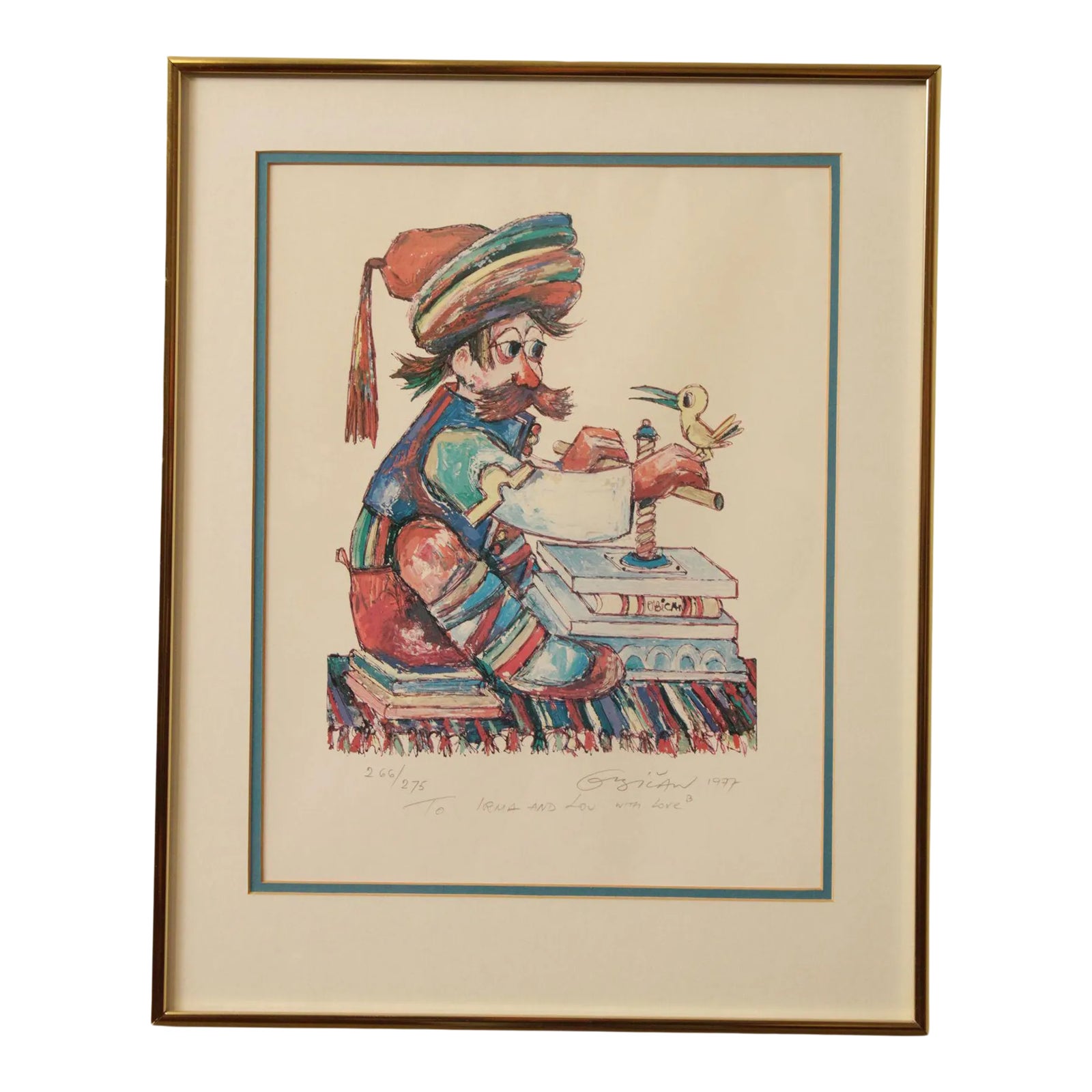 Jovan Obican Penal Signed Framed Lithograph | Chairish
